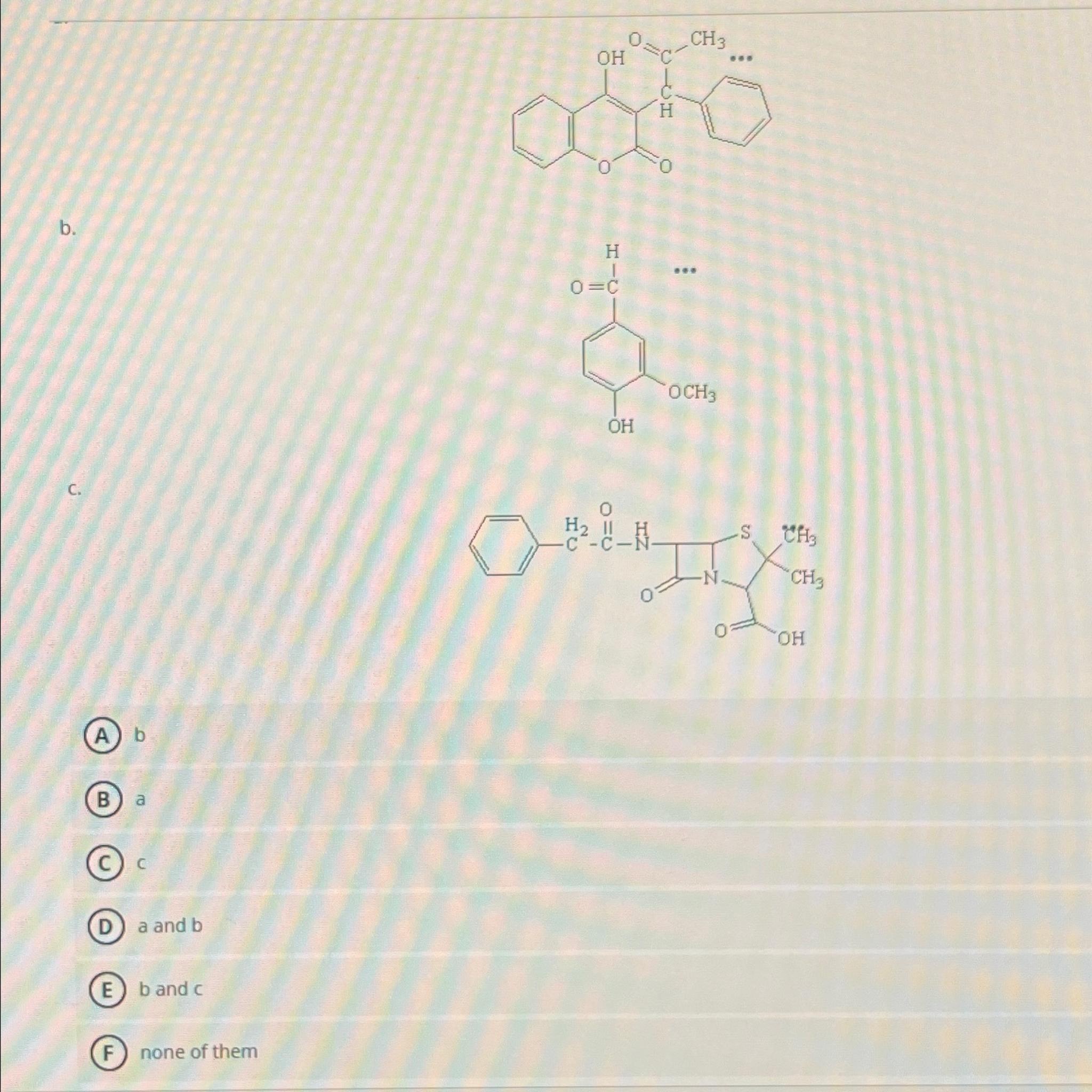 Solved which of the following contains ester functional | Chegg.com