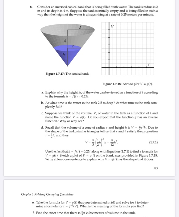 Solved Consider an inverted conical tank that is being | Chegg.com