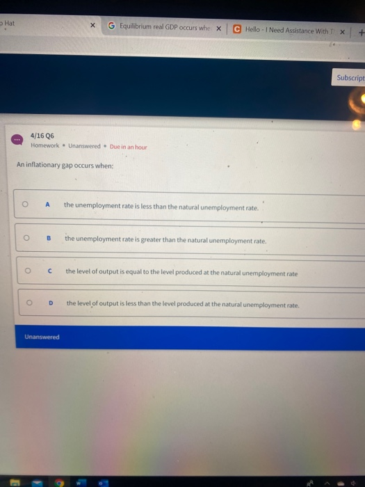 Solved 4/16 Q4 Homework. Unanswered. Due in an hour | Chegg.com