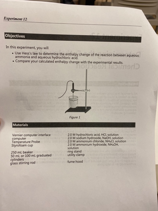 Determining the Enthalpy of a Chemical Reaction | Chegg.com