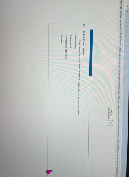 Solved 48:31Time Brmaring 14 ﻿Multiple Choice2 ﻿pointsq, | Chegg.com