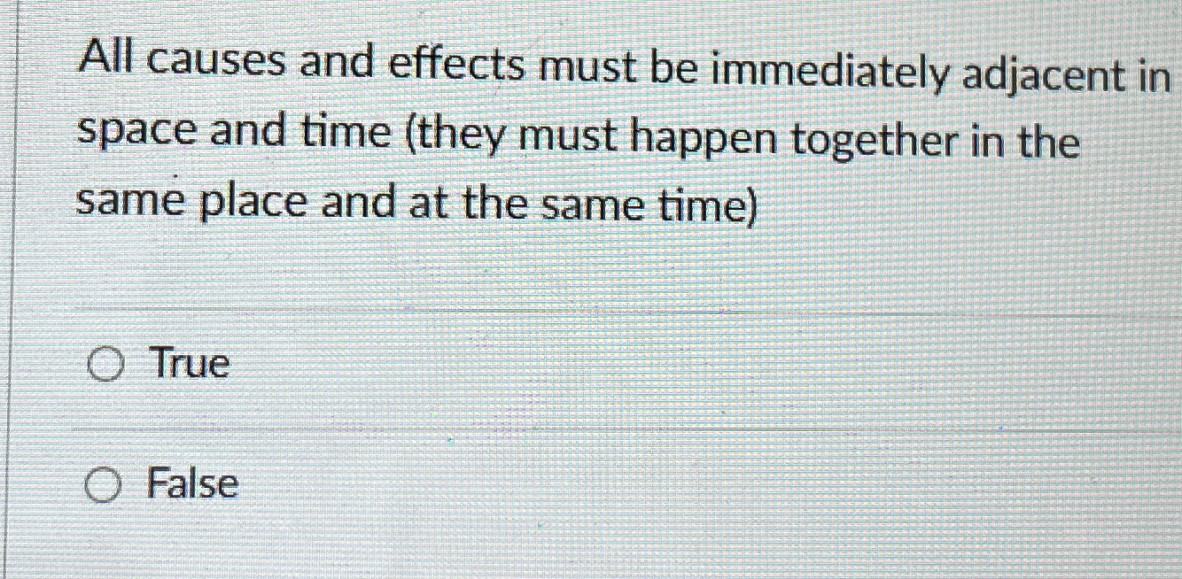 Solved All causes and effects must be immediately adjacent | Chegg.com