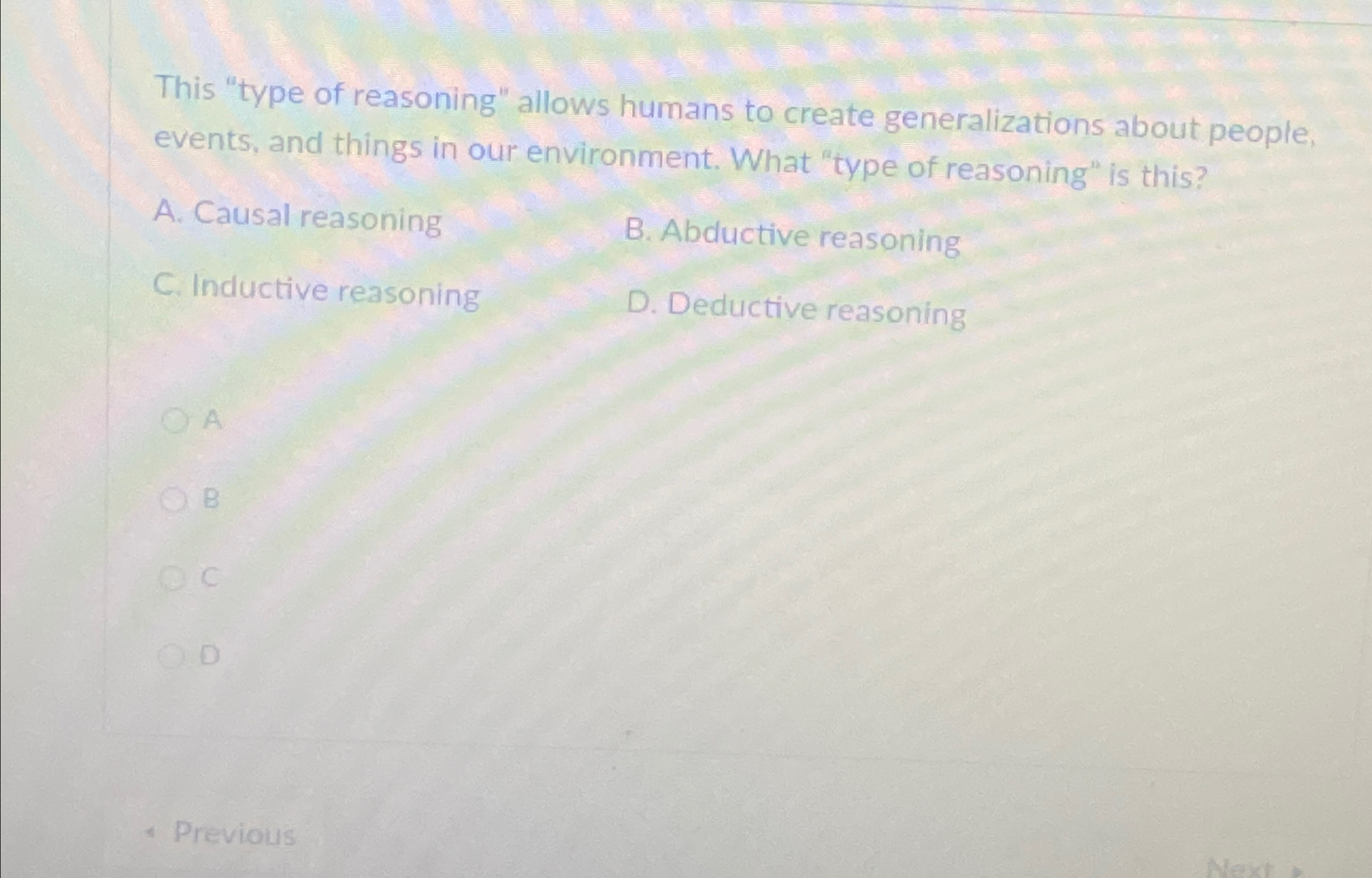 Solved This "type of reasoning" allows humans to create | Chegg.com