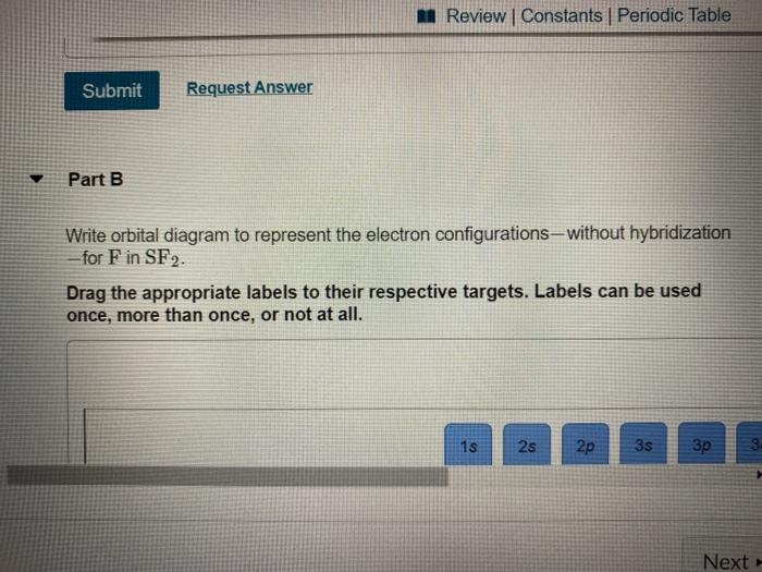 Solved Part A Write orbital diagram to represent the | Chegg.com
