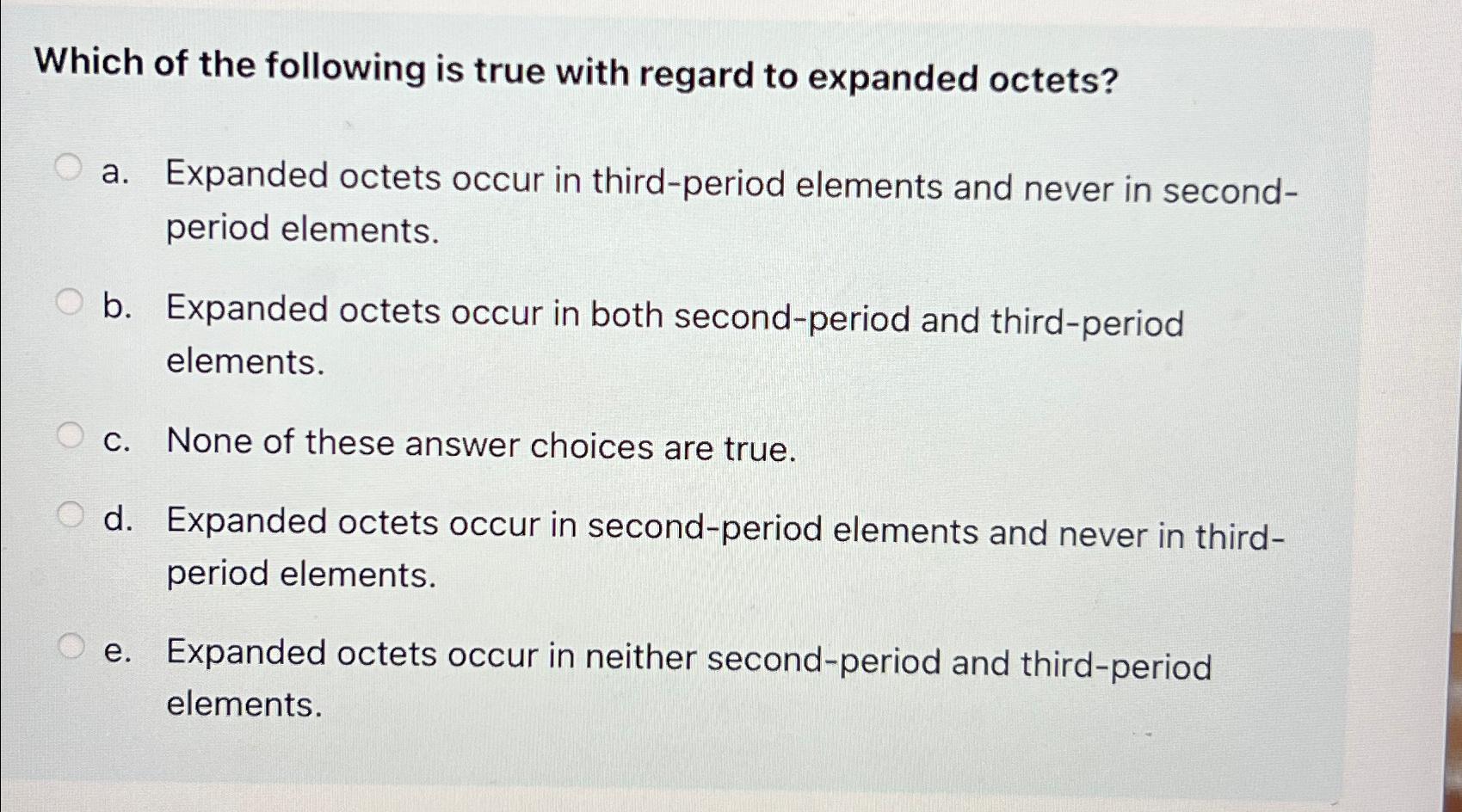 Solved Which of the following is true with regard to | Chegg.com