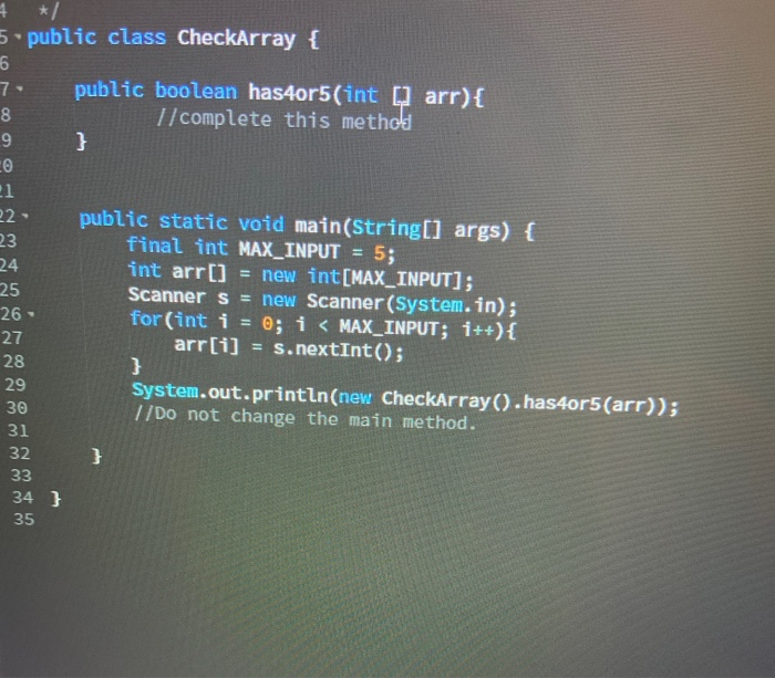 Solved Part II: Work in class CheckArray Using a method | Chegg.com