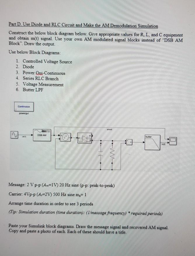 Part A -Demodulate AM signal using carrier signal | Chegg.com