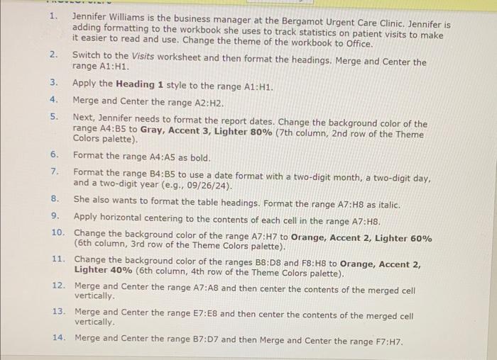 Solved 1. Jennifer Williams is the business manager at the | Chegg.com