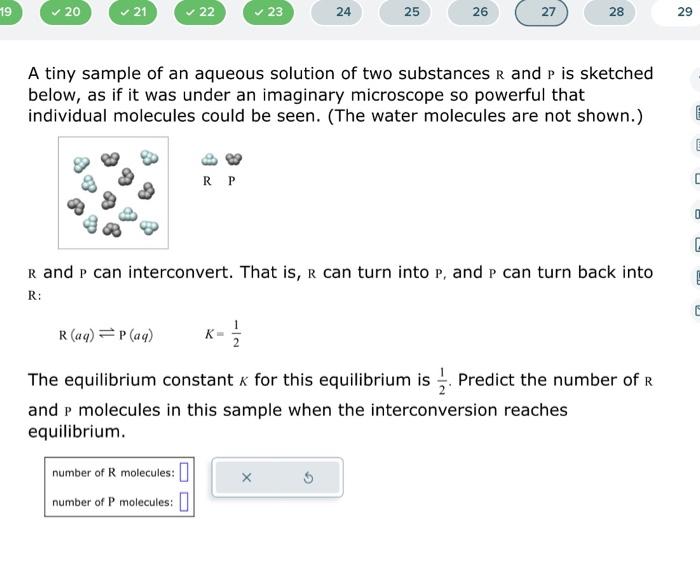 Solved A tiny sample of an aqueous solution of two | Chegg.com