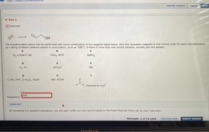 Solved PRINTER VERSION 4 BACK Integrated Problem 11.28 In | Chegg.com