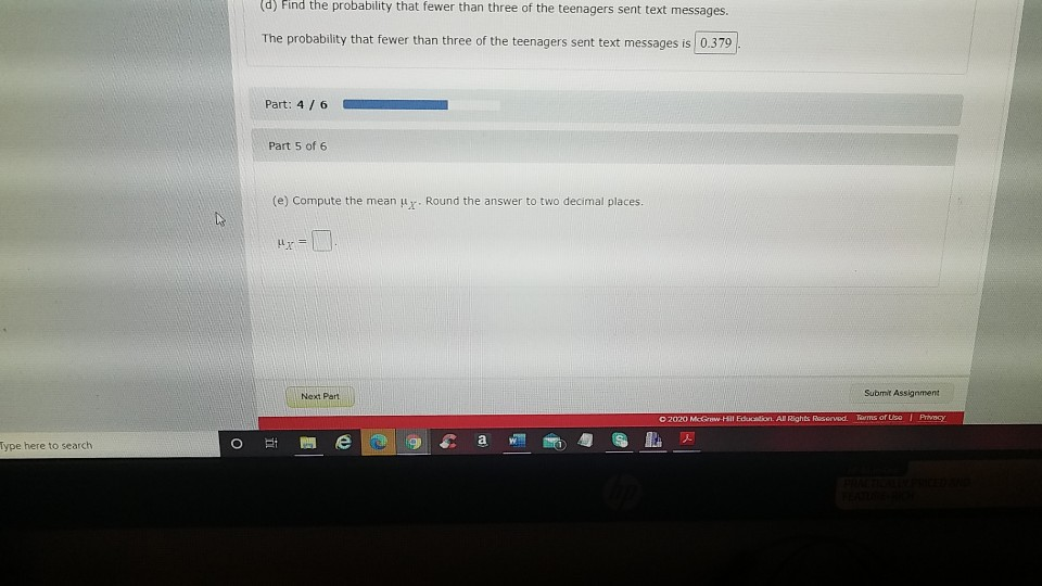 Solved Texting: Five teenagers are selected at random. Let X | Chegg.com