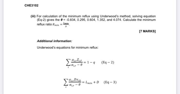 (b) The depropanizer column operates at a pressure of | Chegg.com