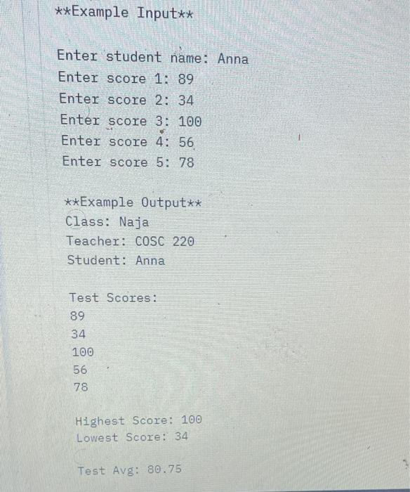 Solved Python Review - Loops and Lists - Report Card | Chegg.com