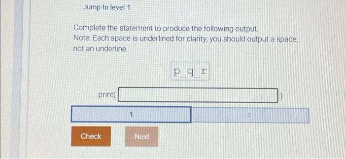 Solved Jump to level 1 Complete the statement to produce the | Chegg.com