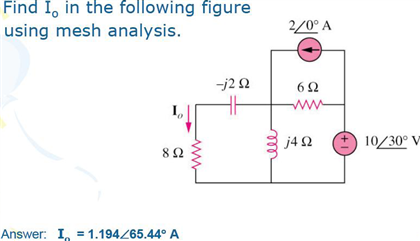 Solved Find I0 in the following figure using mesh analysis. | Chegg.com