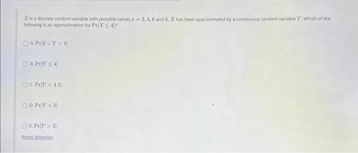 Solved X is a discrete random variable with possible values | Chegg.com