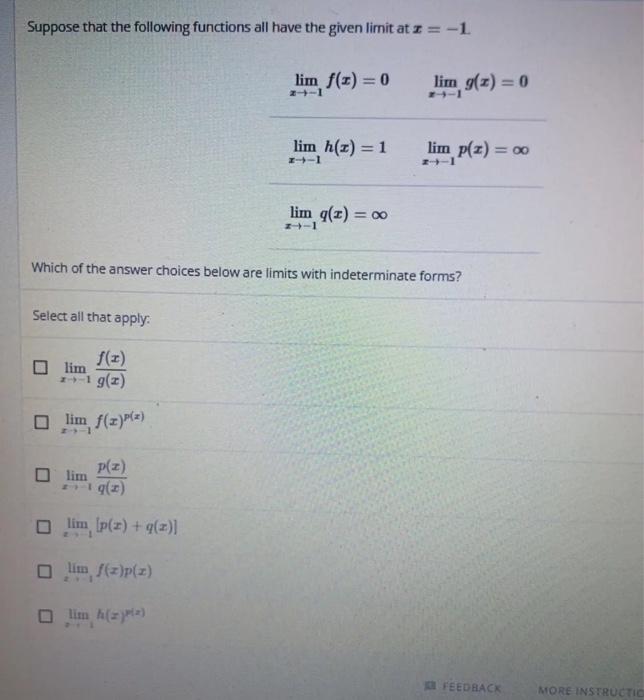 Solved Suppose that the following functions all have the | Chegg.com
