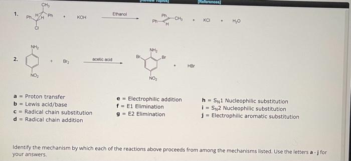 Solved 1. 2. ↷Br+H2O Aqueous acetone e= Electrophilic | Chegg.com