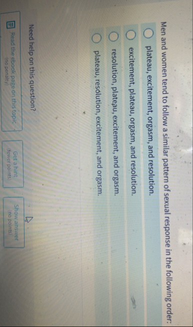 Solved Men and women tend to follow a similar pattern of | Chegg.com