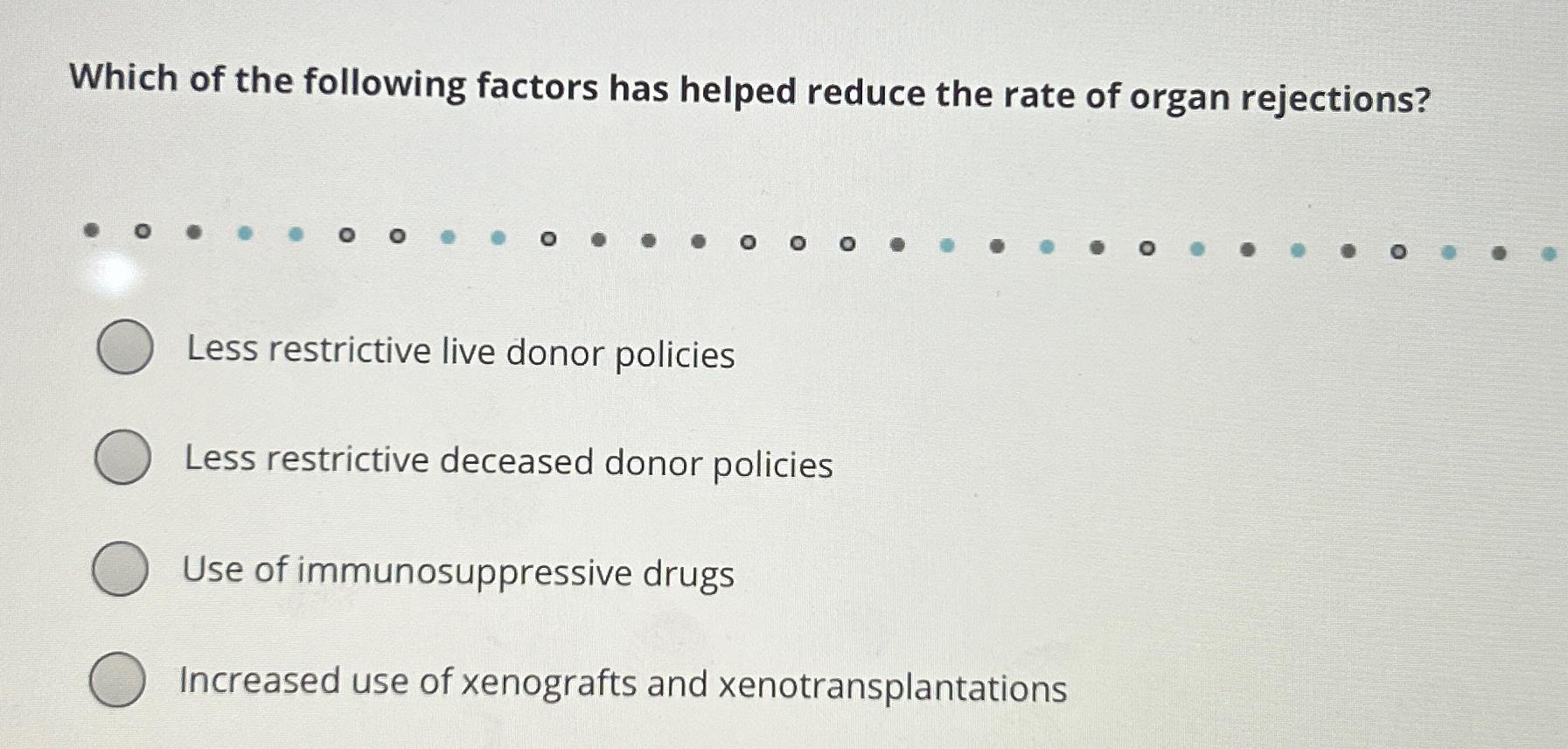 Solved Which of the following factors has helped reduce the | Chegg.com