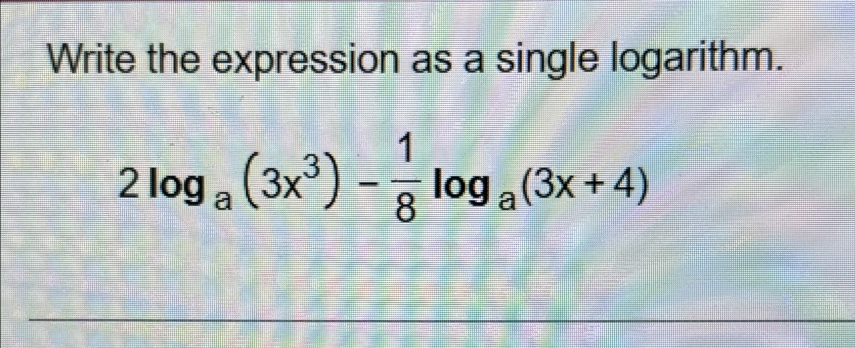 Solved Write the expression as a single | Chegg.com
