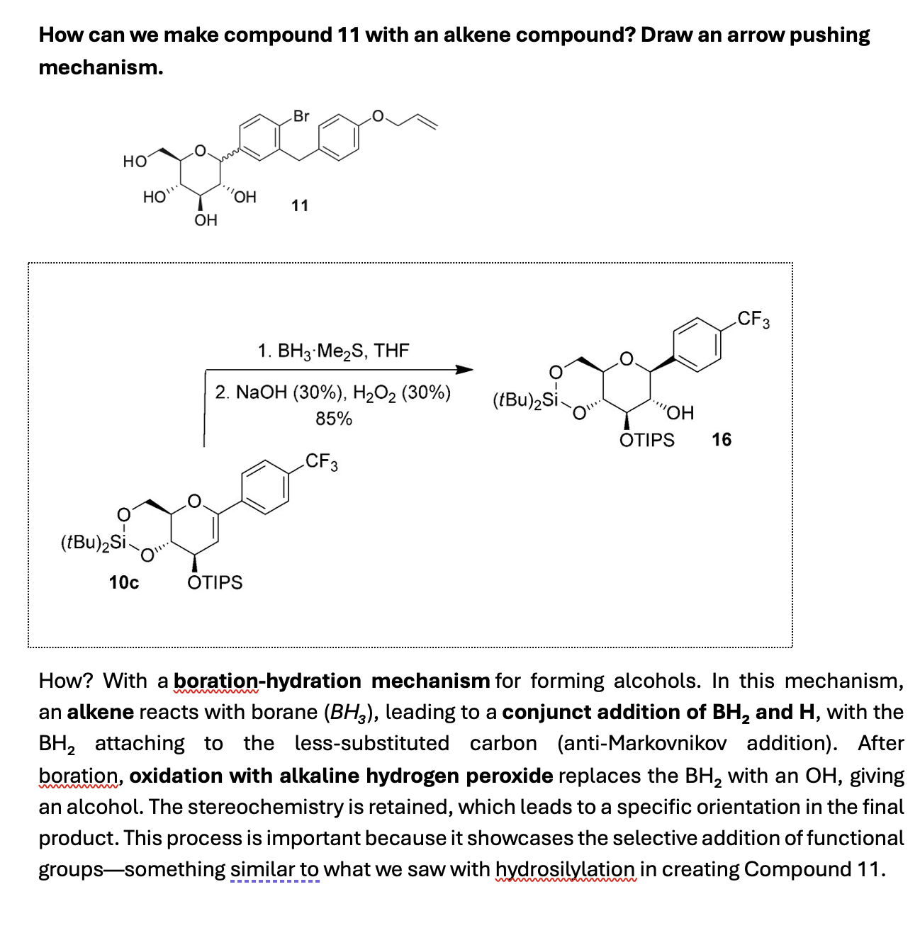 Solved How can we make compound 11 ﻿with an alkene compound? | Chegg.com