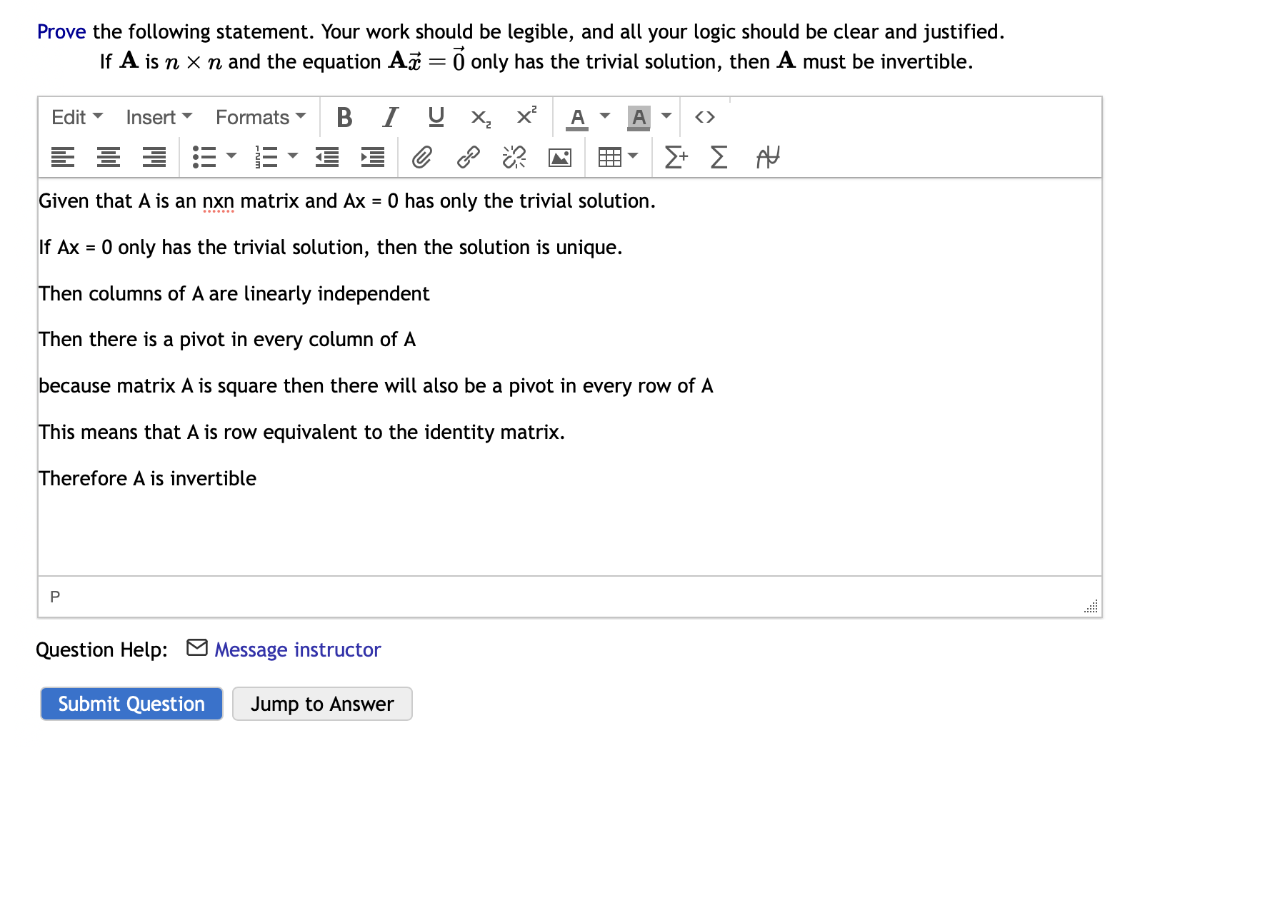 Solved please check my proof: Prove the following statement. | Chegg.com