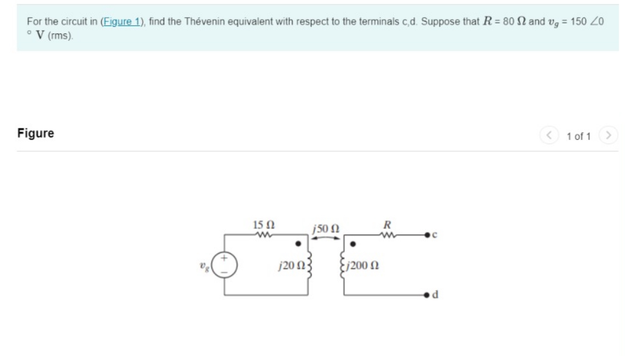 Solved Find the value of ZTh .Express your answer in ohms | Chegg.com
