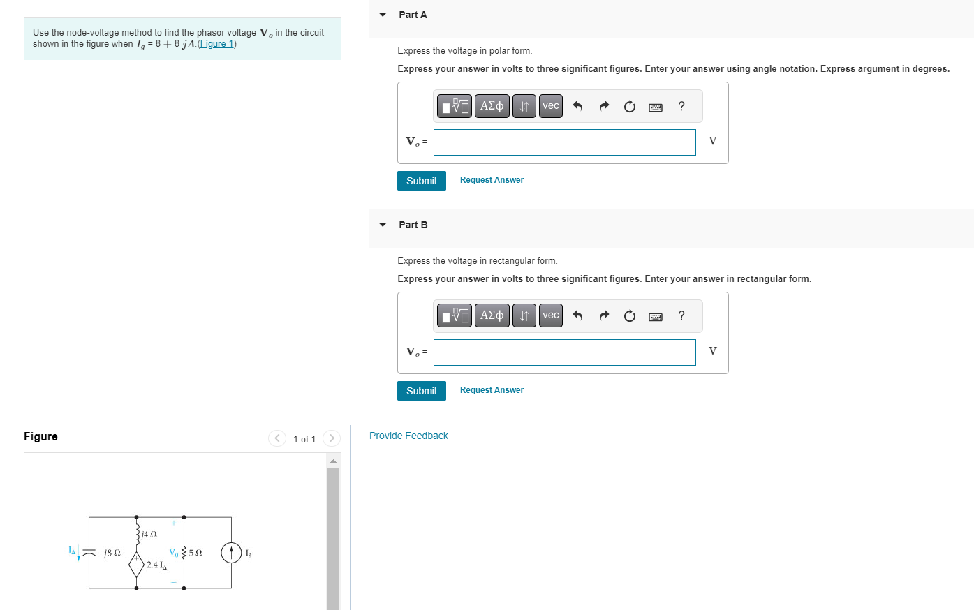 Solved Use the node-voltage method to find the phasor | Chegg.com