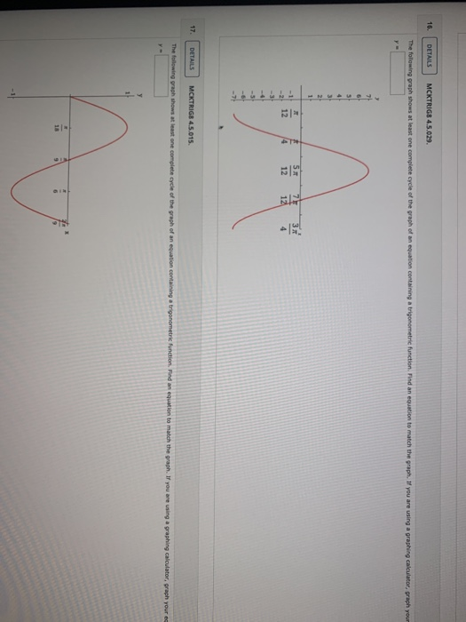 Solved 16. DETAILS MCKTRIGS 4.5.029 The following graph | Chegg.com