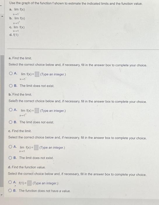 Solved Use the graph of the function f shown to estimate the | Chegg.com