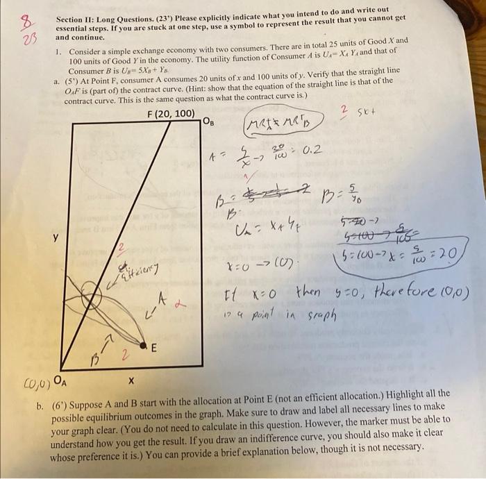 Solved Section II: Long Questions. (23') Please explicitly | Chegg.com