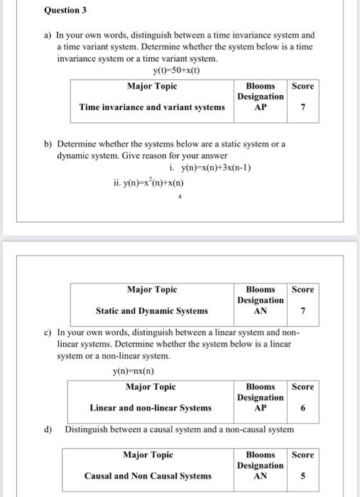 Solved a) In your own words, distinguish between a time | Chegg.com