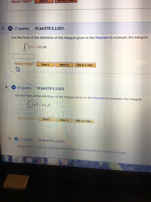 Solved 1. +-/1 points SCalcET8 5.2.003. If f(x) = 2x2 – 7,0 | Chegg.com