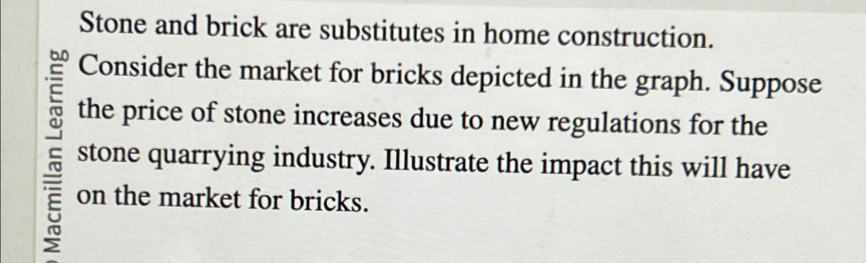 Solved Stone and brick are substitutes in home | Chegg.com