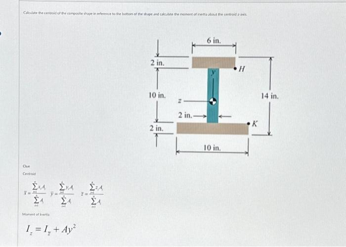 Solved Calculate the centroid of the composite shape in | Chegg.com