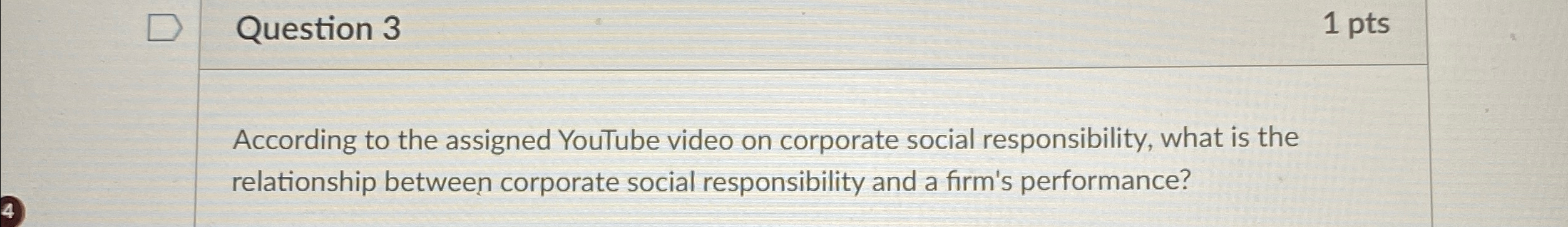 Solved Question 31 ﻿ptsAccording to the assigned YouTube | Chegg.com
