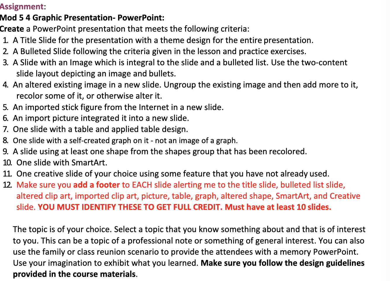 Solved Assignment:Mod 54 ﻿Graphic Presentation- | Chegg.com