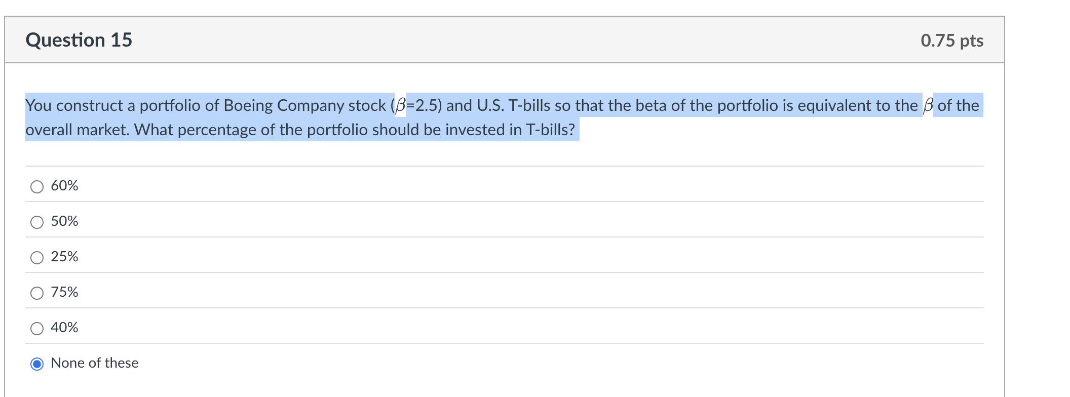 Solved You construct a portfolio of Boeing Company stock | Chegg.com