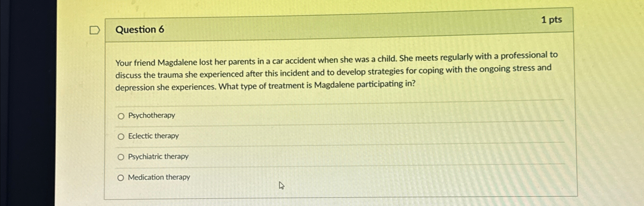 Solved Question 61 ﻿ptsYour friend Magdalene lost her | Chegg.com