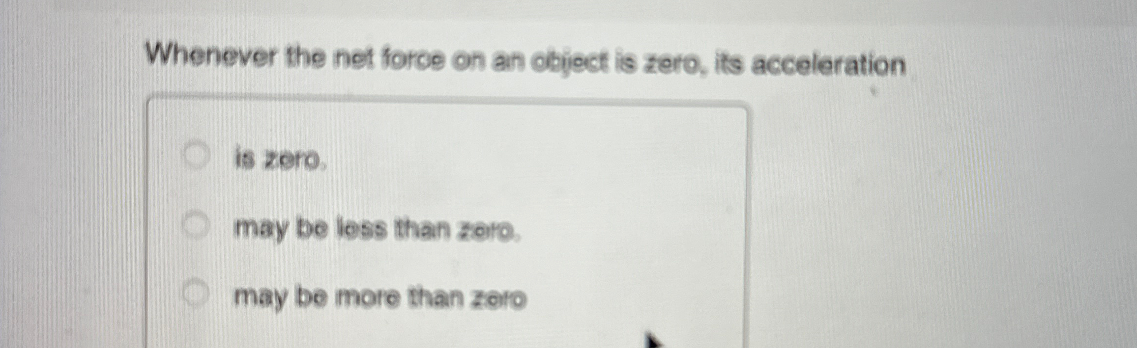 Solved Whenever the net force on an object is zero, its | Chegg.com