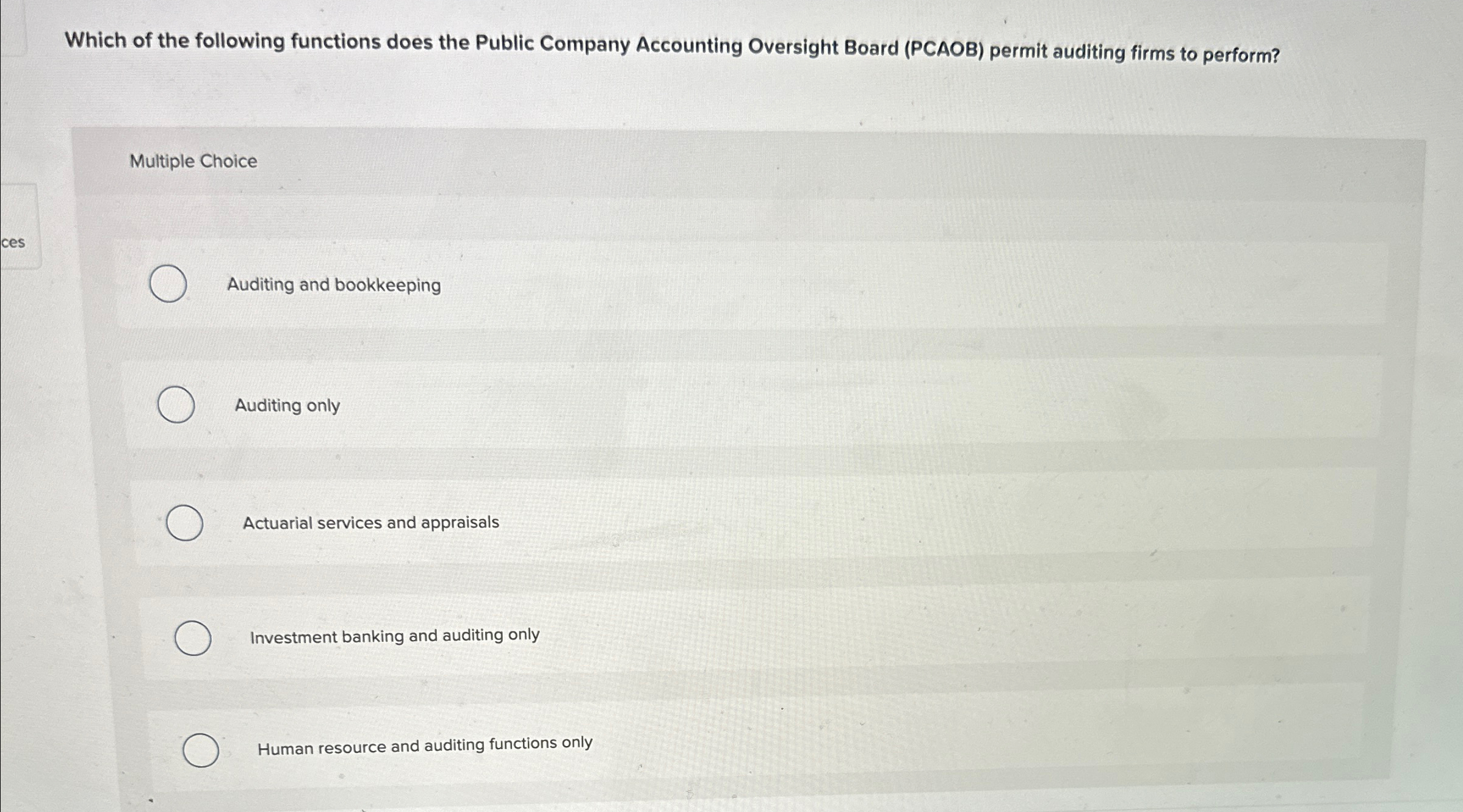 Solved Which of the following functions does the Public | Chegg.com