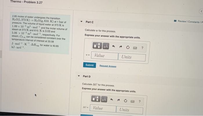 Solved Homework Thermo - Problem 3.27 3 of 7 Review | Chegg.com