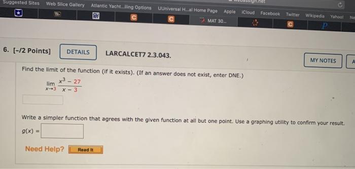 Solved Suggested Sites Web Slice Gallery Atlantic Yacht | Chegg.com