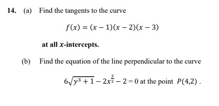 Solved (a) ﻿Find the tangents to the | Chegg.com
