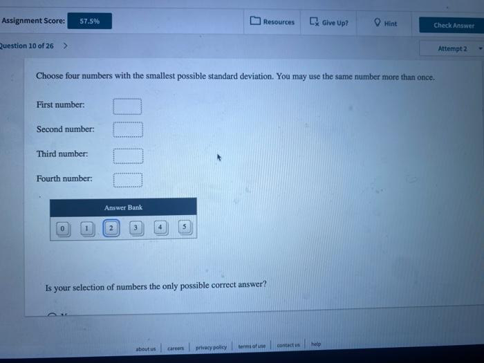 Solved Assignment Score: 57.5% Resources C Give Up? Hint | Chegg.com