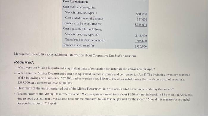 Solved PROBLEM 4-18 Interpreting a Report-Weighted-Average | Chegg.com