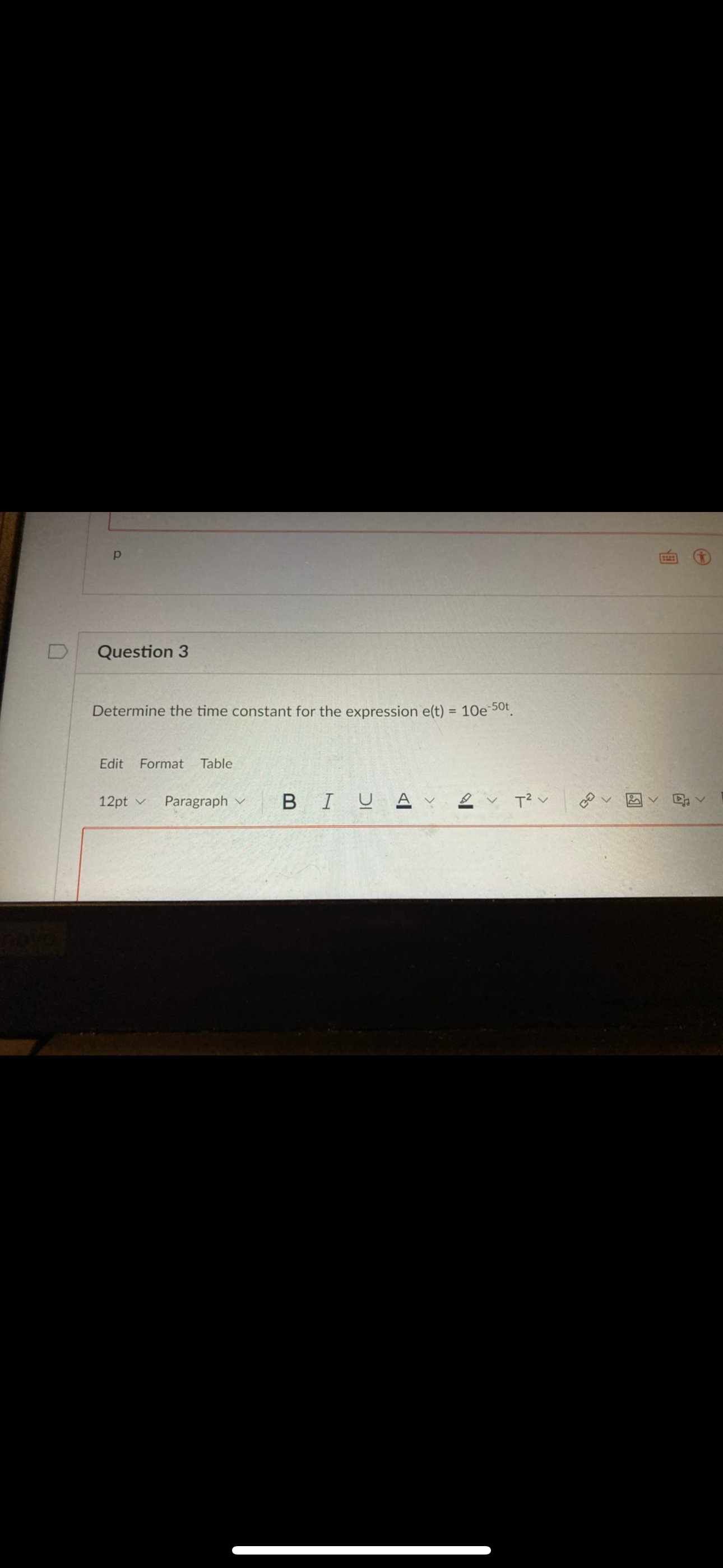 Solved pQuestion 3Determine the time constant for the | Chegg.com