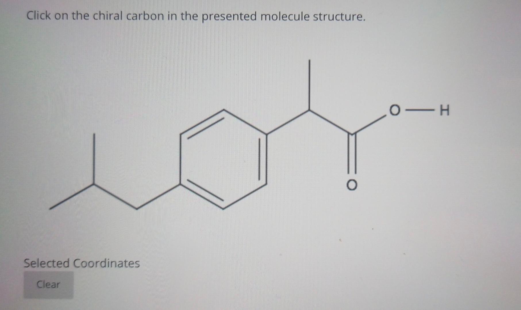 Solved Click on the chiral carbon in the presented molecule | Chegg.com