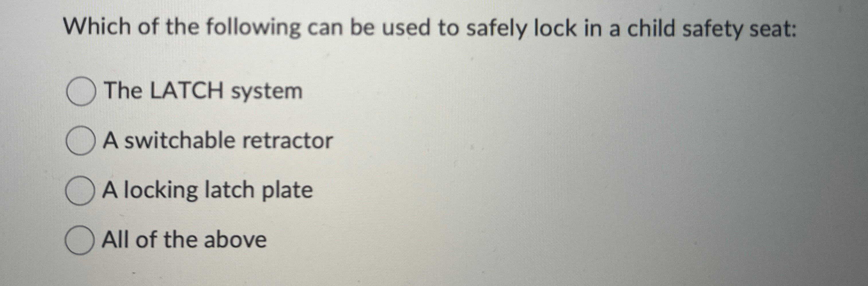Solved Which of the following can be used to safely lock in | Chegg.com